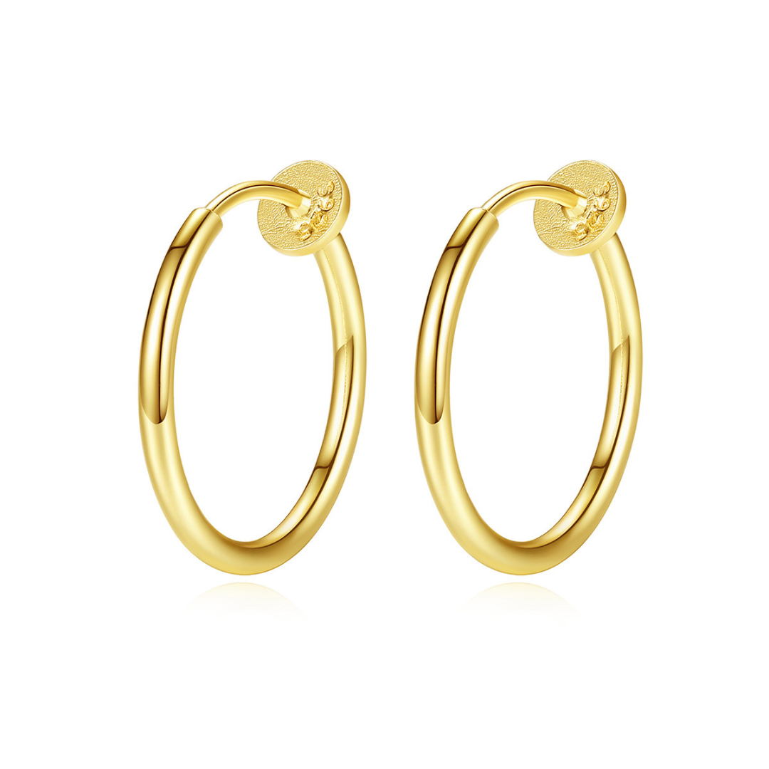PLAIN GOLD HOOP EARRING – VALEGIO